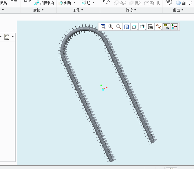 PROE3.0画个半圆状的螺旋片，怎么画最简单？-3D溜溜网