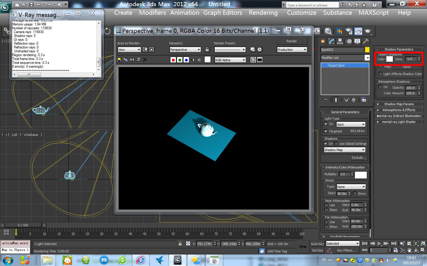 3DMax里面怎使样物体的影子更强烈些，可以在材质球哪里调吗？-3D溜溜网