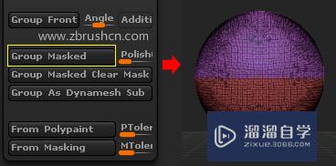 ZBrush模型怎么分成两个polygrouPS？